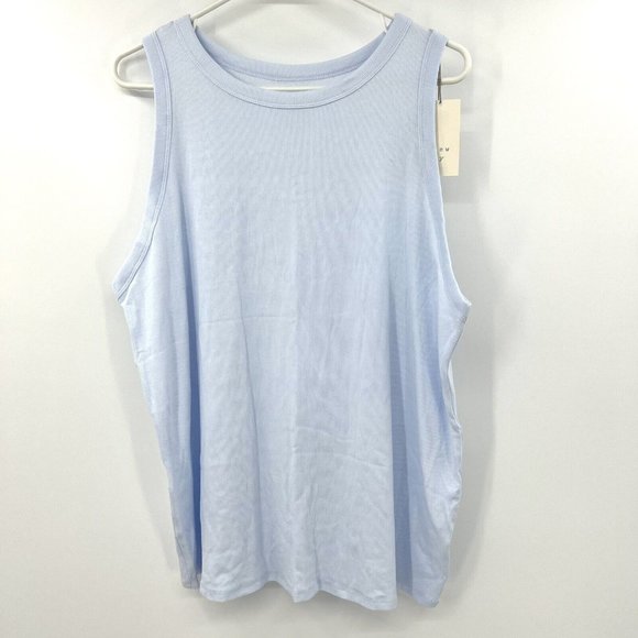 a new day | Tops | Nwt A New Day Light Blue Ribbed Tank Top Womens New ...